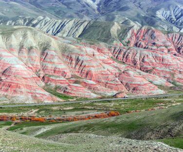 Hike the Candy Cane mountains | Azerbaijan Travel